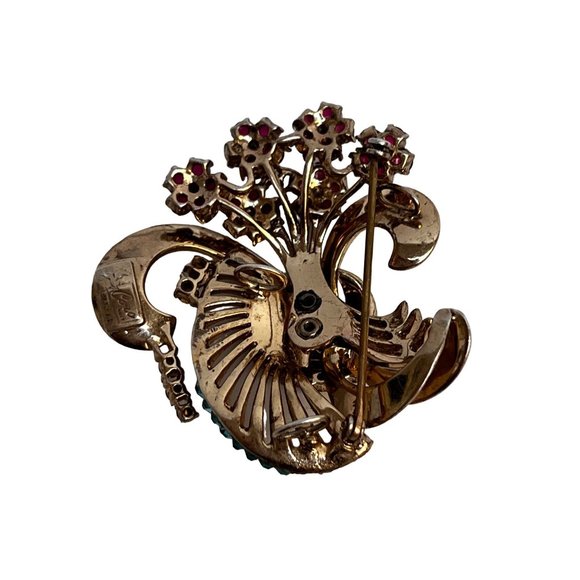 Coro | Jewelry | Large Coro Craft Adolph Katz Sterling Floral Spray Pin ...